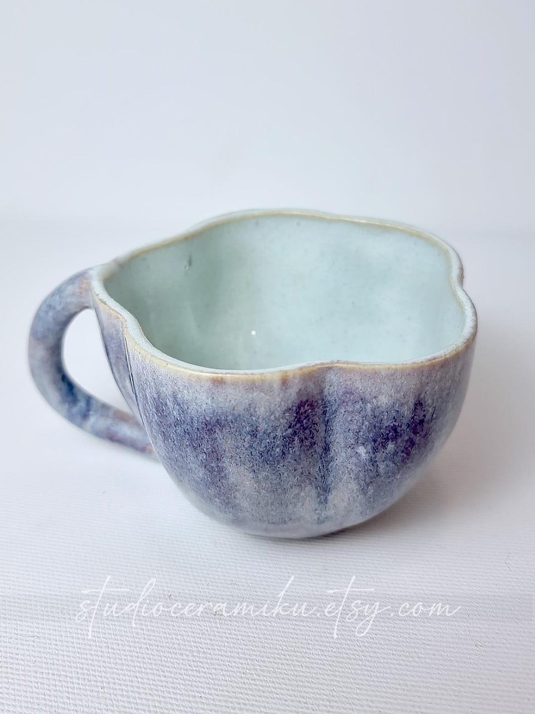 Ceramic Tea Cup Flower Shape Modern Rustic Style Artisan Craft ...