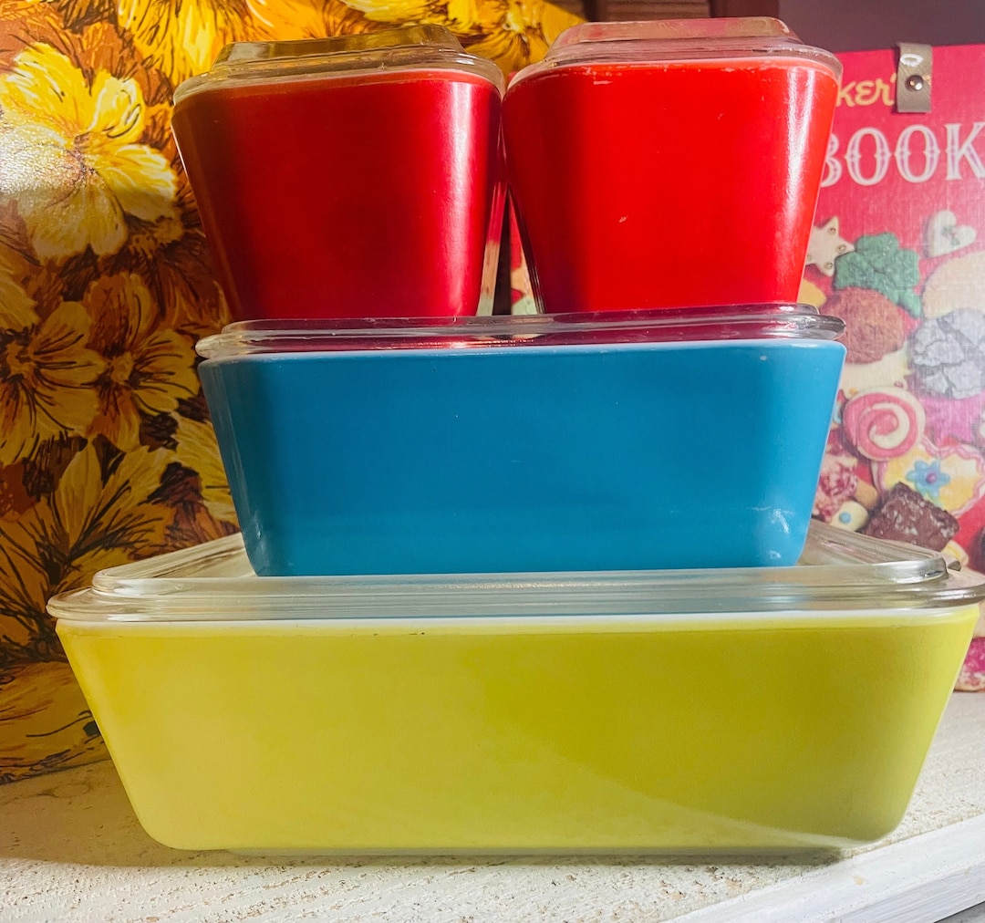 Pyrex Primary Refrigerator Set - Etsy