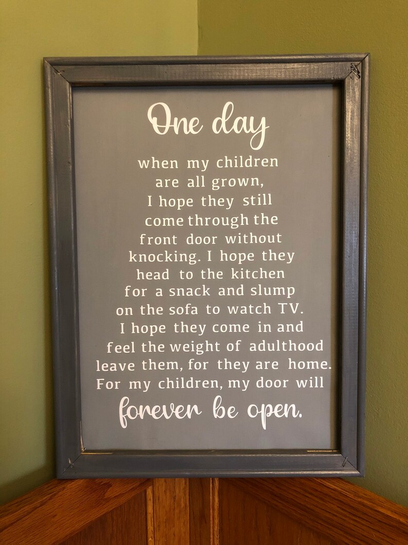 One Day When My Children Are Grown Empty Nesters Sign Unique | Etsy Canada