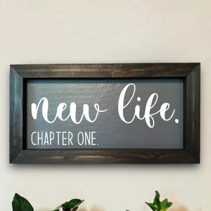 New Life, Chapter One, New Beginnings Sign, Fresh Start Gift, Unique ...