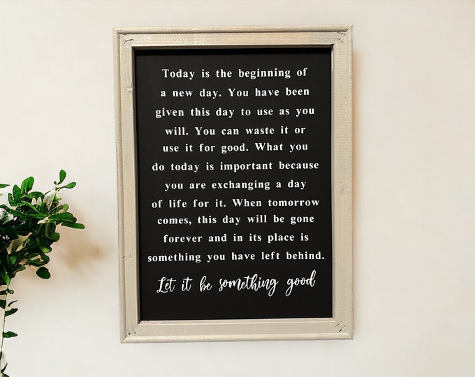 Today is A New Day,inspirational Wall Decor,12w X 24h, Wooden Art ...