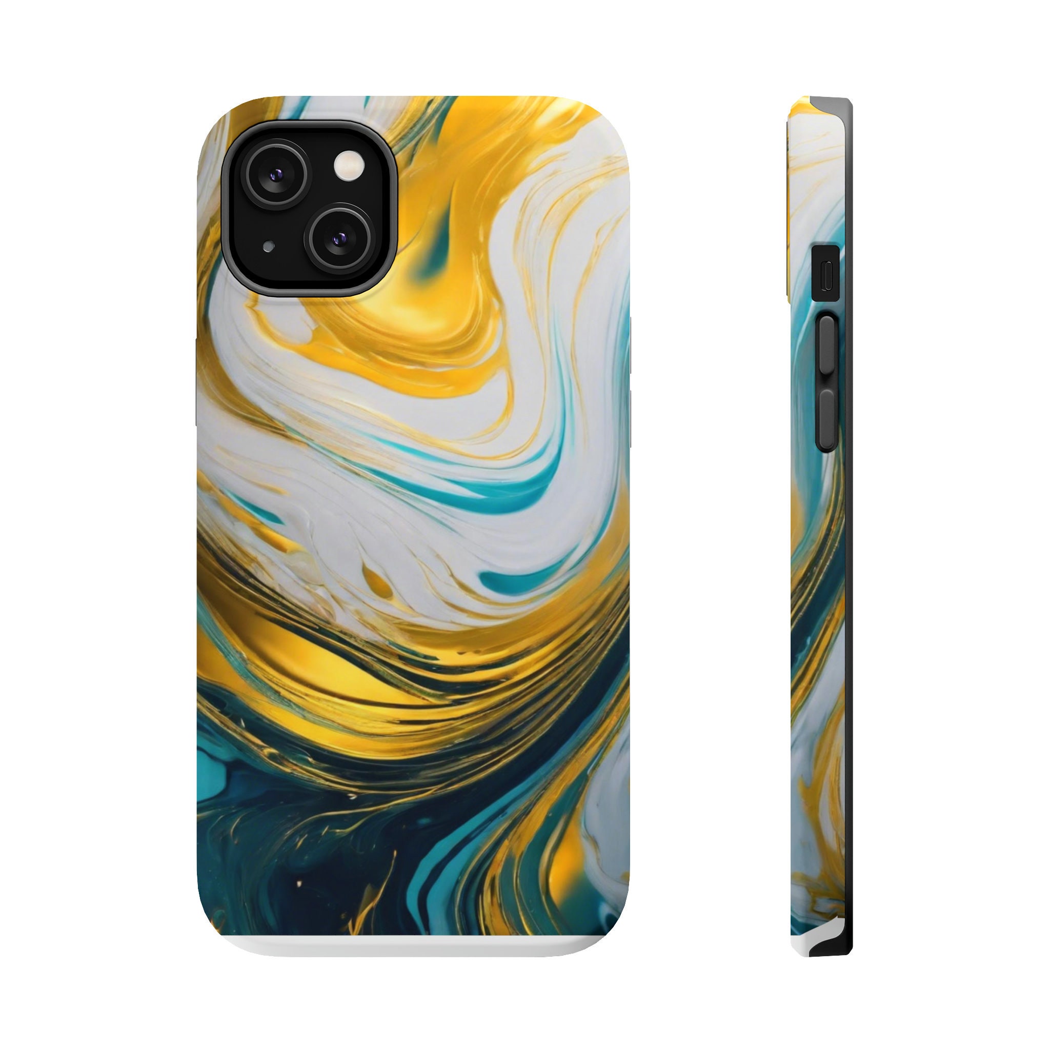 Blue Gold and White Magsafe Tough Cell Phone Case - Etsy