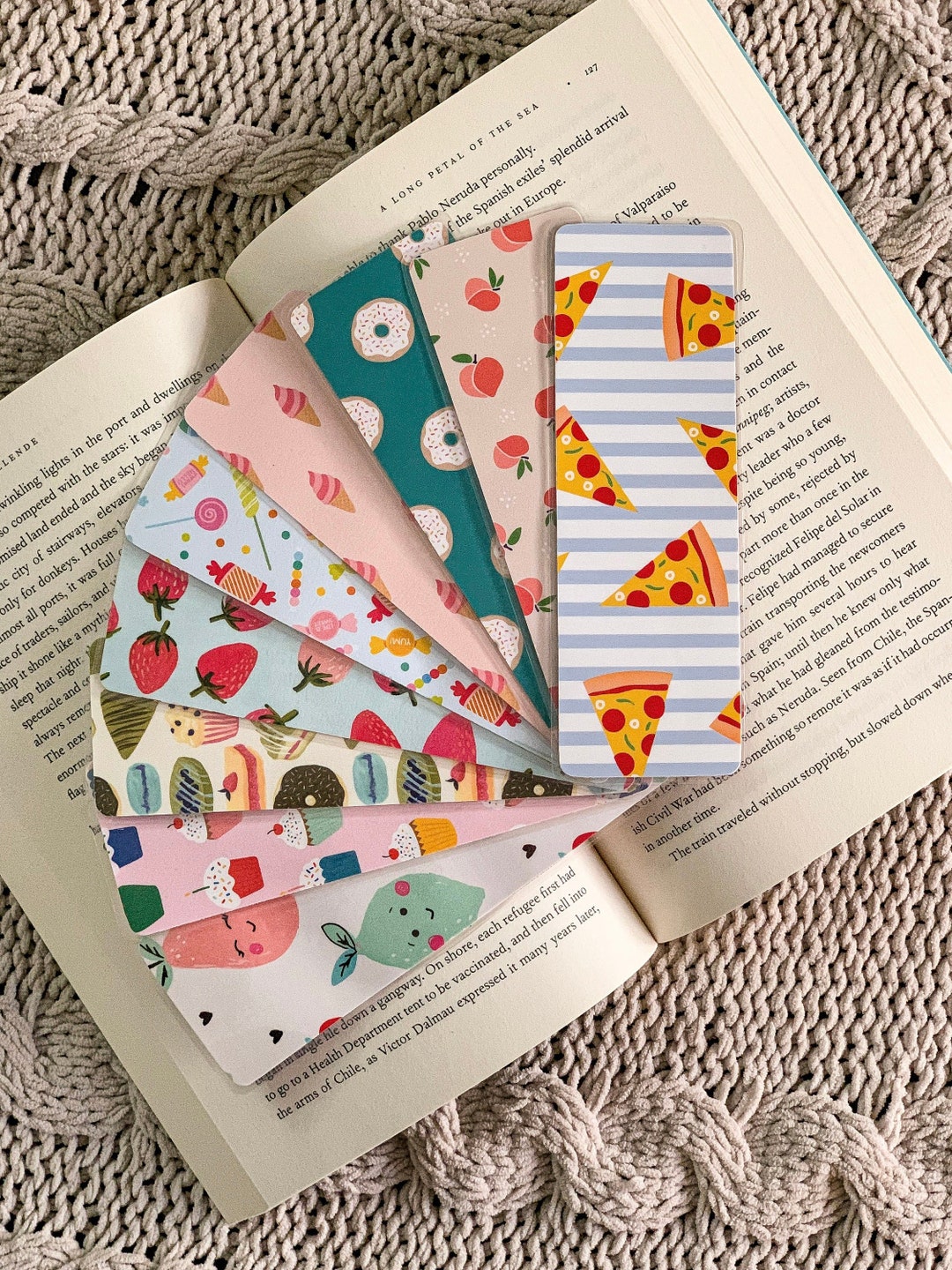 Delicious Foods Bookmarks. Double-sided & Laminated. - Etsy