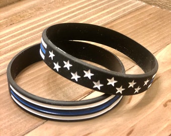 Thin Blue Line Bracelet - Etsy