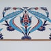 Handmade Turkish Iznik Ceramic Bathroom Kitchen Wall Tile Floral Tulip ...