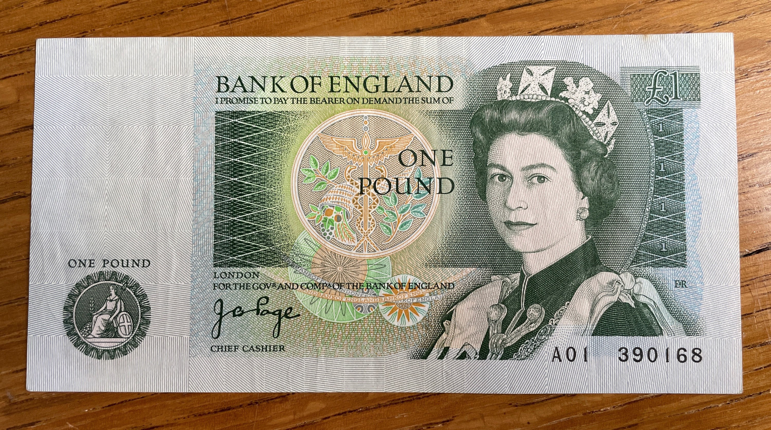 Bank Of England One Pound Banknote Note JB Page Isaac Etsy Bank Of England One Pound Banknote Note JB Page Isaac Etsy