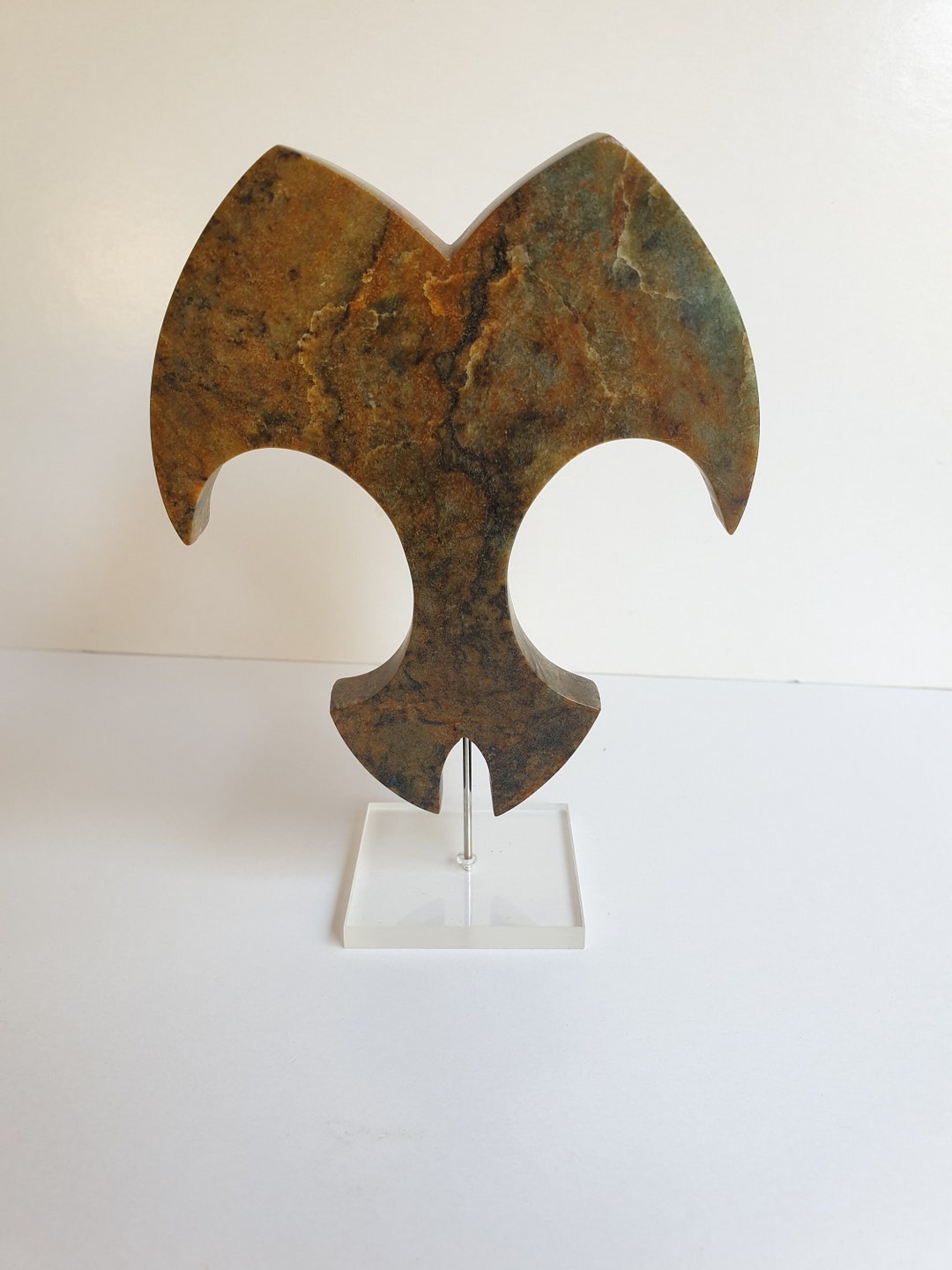 Tiger Ochre Stone Sculpture "palmoid" - Etsy