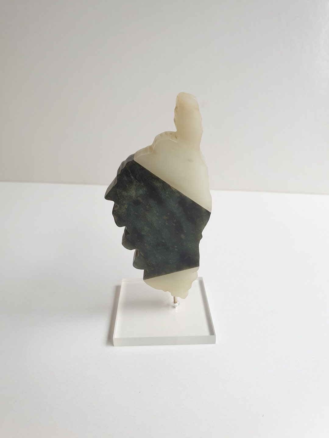 Corsican Stone Sculpture, Gray/white diagonal Collage small Model - Etsy