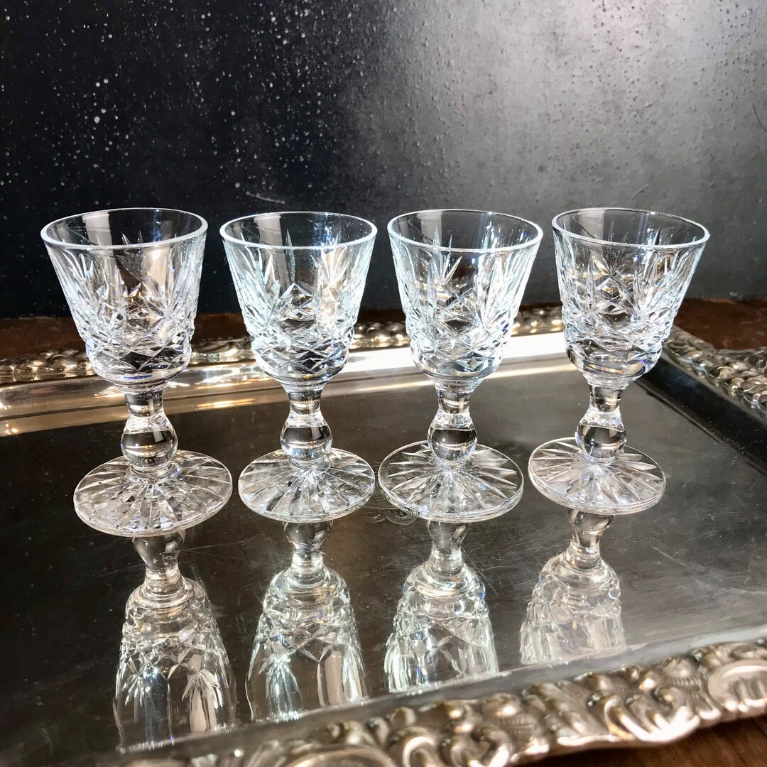 Vintage Thomas Webb Sherry Glasses - Etsy