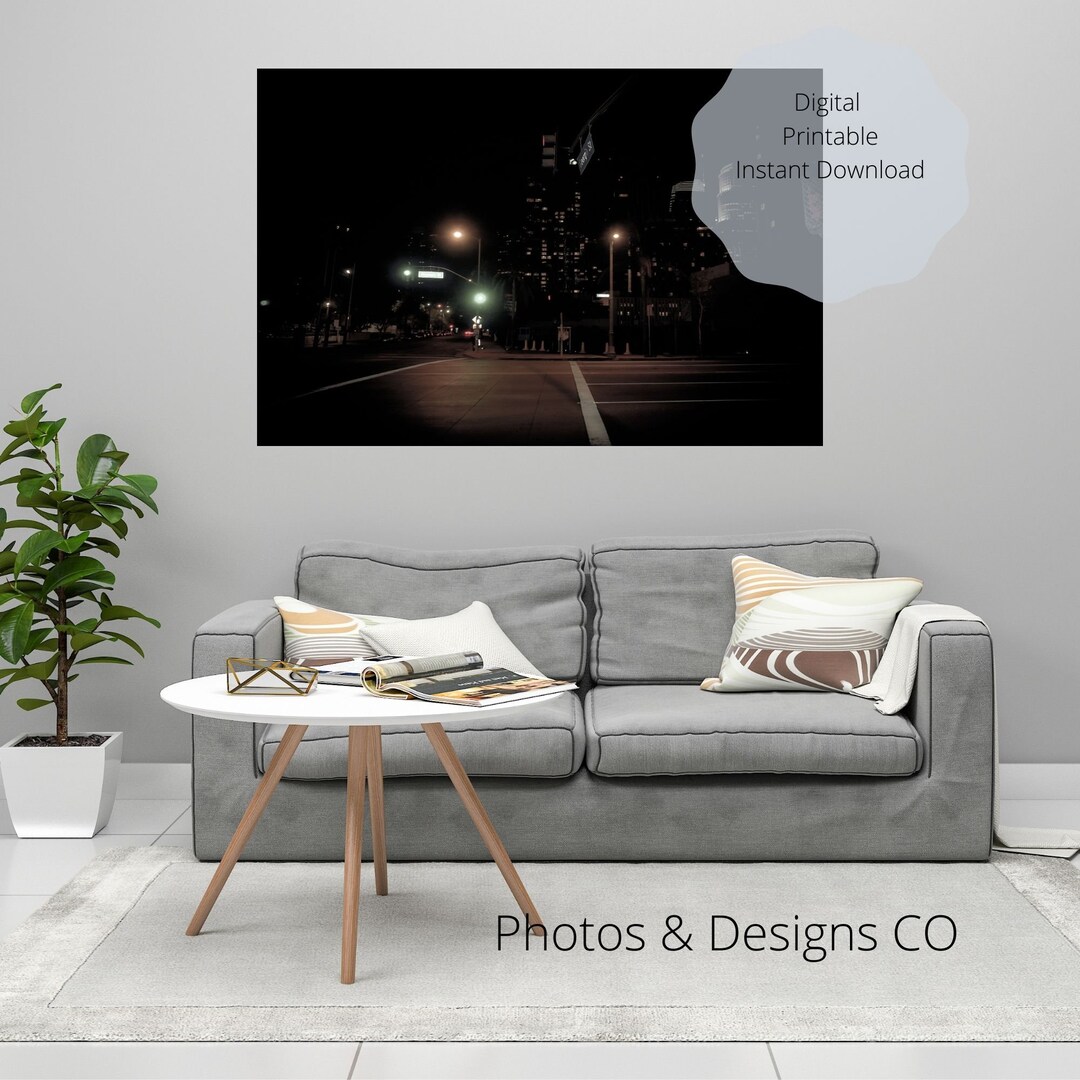 Downtown LA digital Print Wall Decor for Office or Homecity - Etsy
