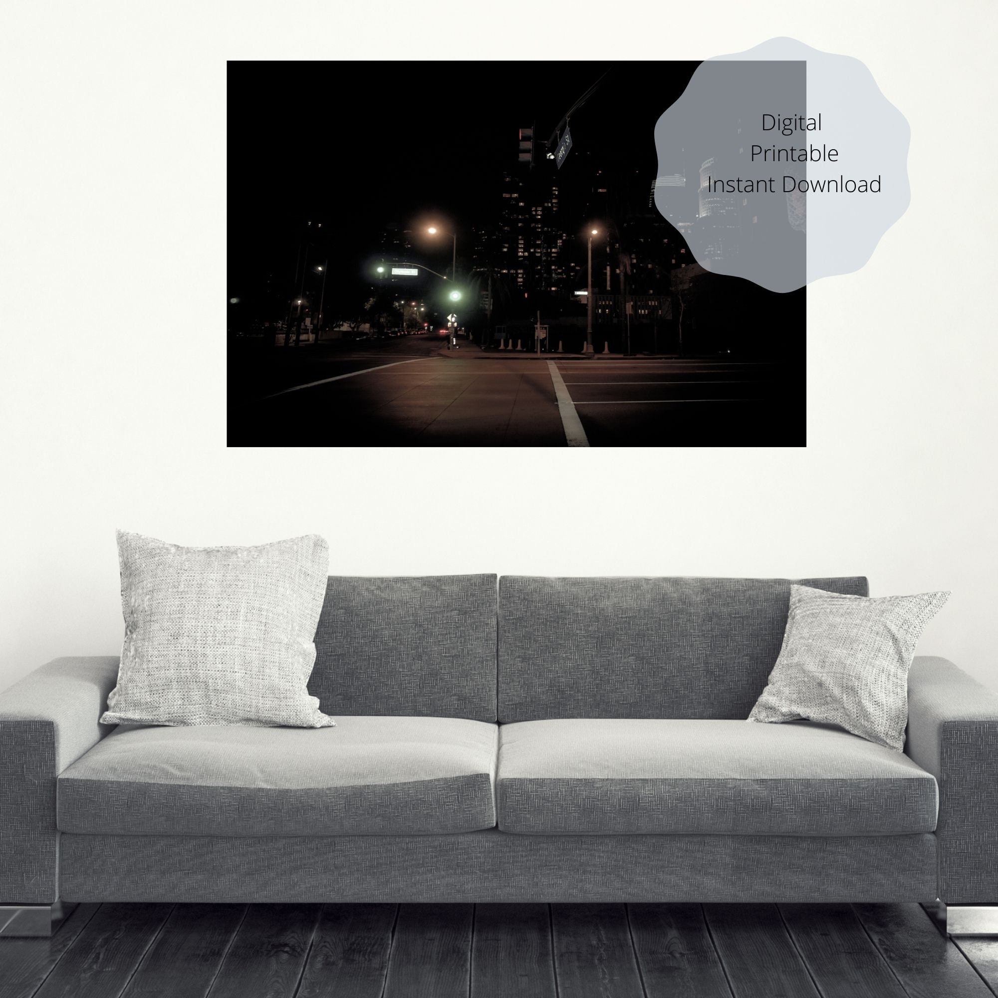 Downtown LA digital Print Wall Decor for Office or Homecity - Etsy