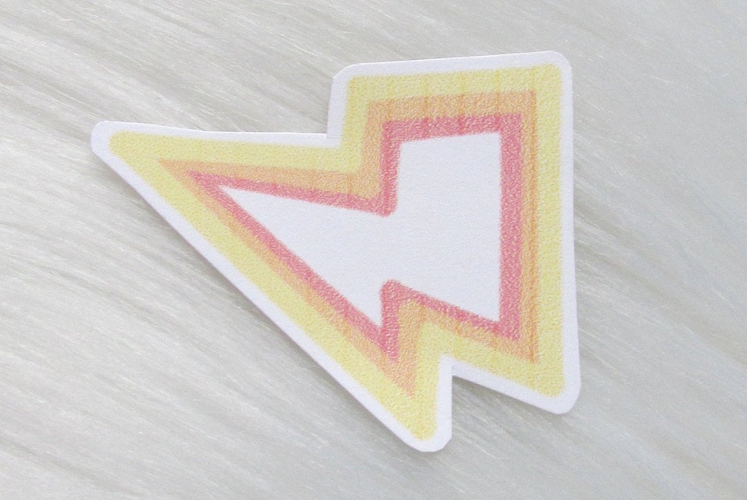Colorful Lightning Bolt Sticker (vinyl-waterproof) - Etsy