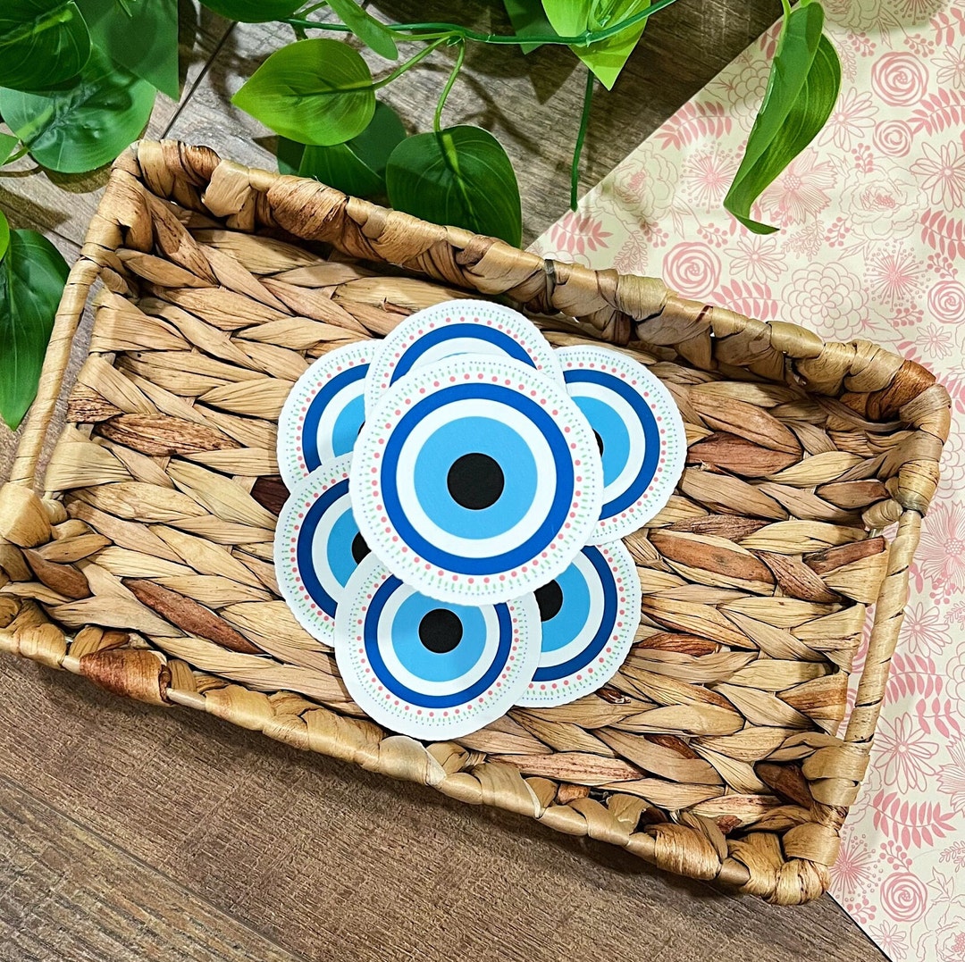 Aesthetic Evil Eye Sticker - Laptop Water Bottle Sticker - Weatherproof ...
