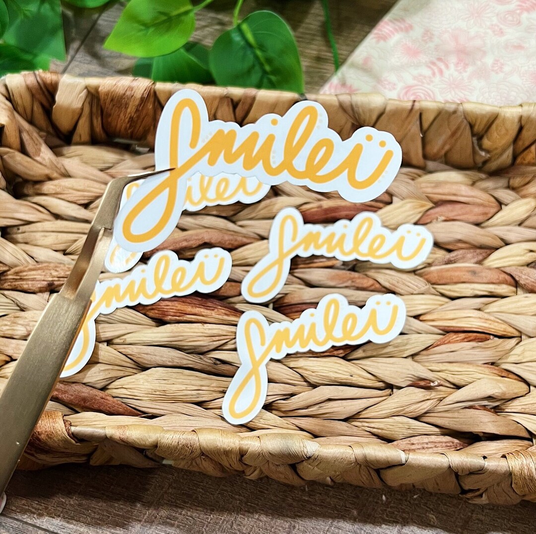 Cute Smile Sticker - Smiley Face Sticker - Daily Reminder Sticker ...