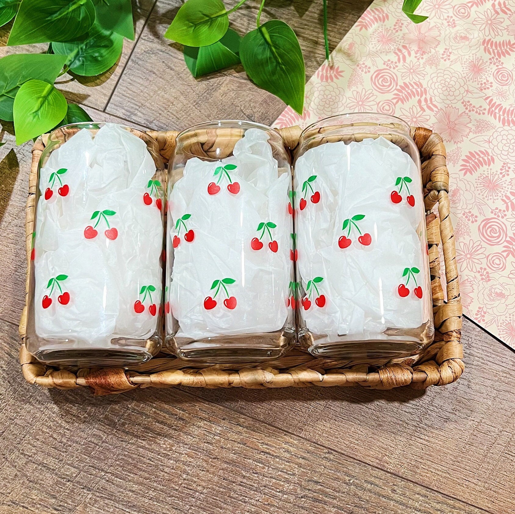 Groovy Retro Tiny Heart Cherry Beer Can Glass Cup Retro Coffee Cup ...