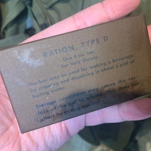 WWII US Army D Ration and Contents - Complete and Edible - Etsy