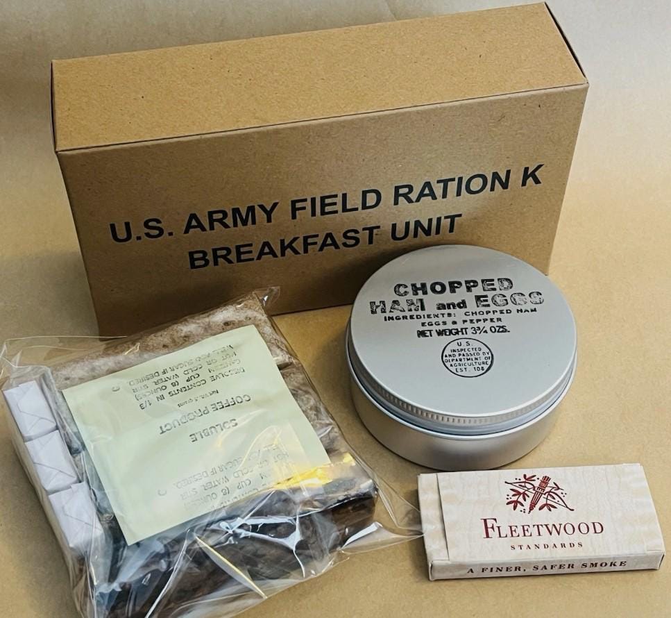 WWII US Army Early War K Ration Reproduction With Edible Contents - Etsy