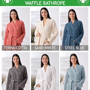 Organic Cotton Unisex Waffle Robe, Pure Cotton Bathrobe, Waffle Robe ...