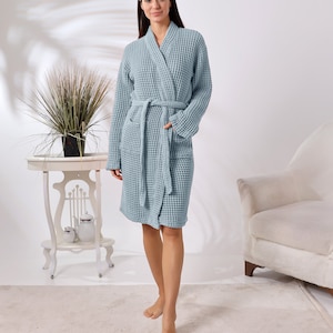 Organic Cotton Unisex Waffle Robe, Pure Cotton Bathrobe, Waffle Robe ...