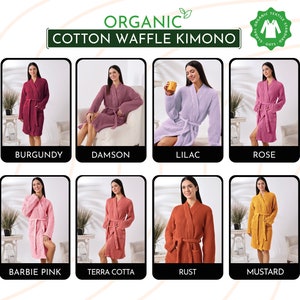 Organic Cotton Unisex Waffle Robe, Pure Cotton Bathrobe, Waffle Robe ...