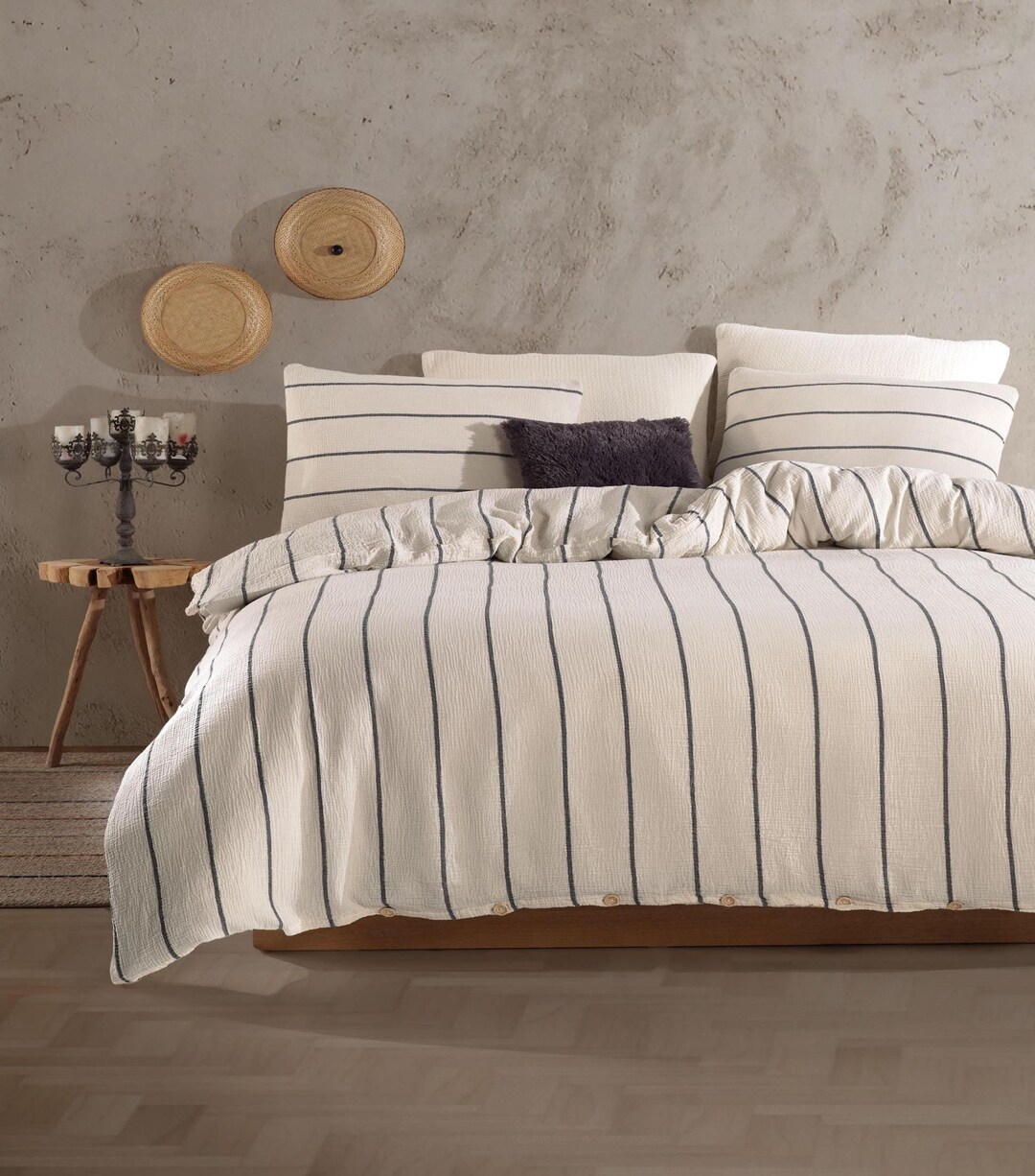 Organic Muslin Duvet Cover Set, 2 Layer Gauze Set, Gauze Duvet Cover ...