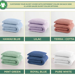 Organic Muslin Duvet Cover Set, Customized 2 Layer Gauze Set, Gauze ...