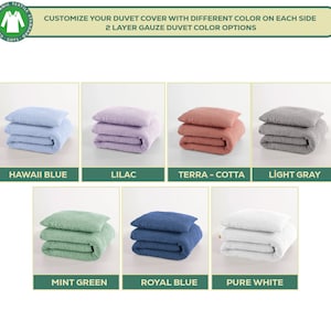 Organic Muslin Duvet Cover Set, Customized 2 Layer Gauze Set, Gauze ...