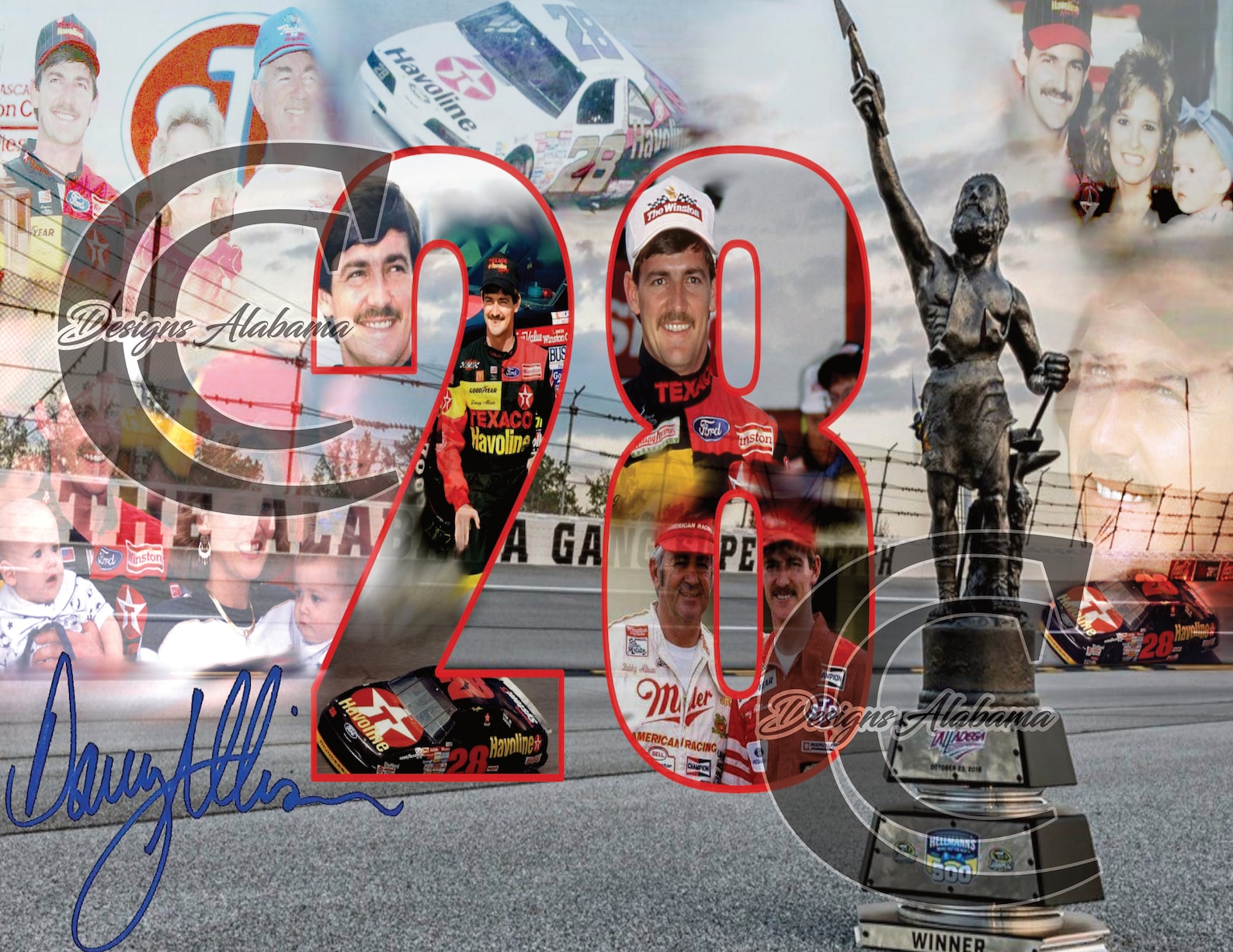 Davey Allison Tribute 11x8.5 Size - Etsy