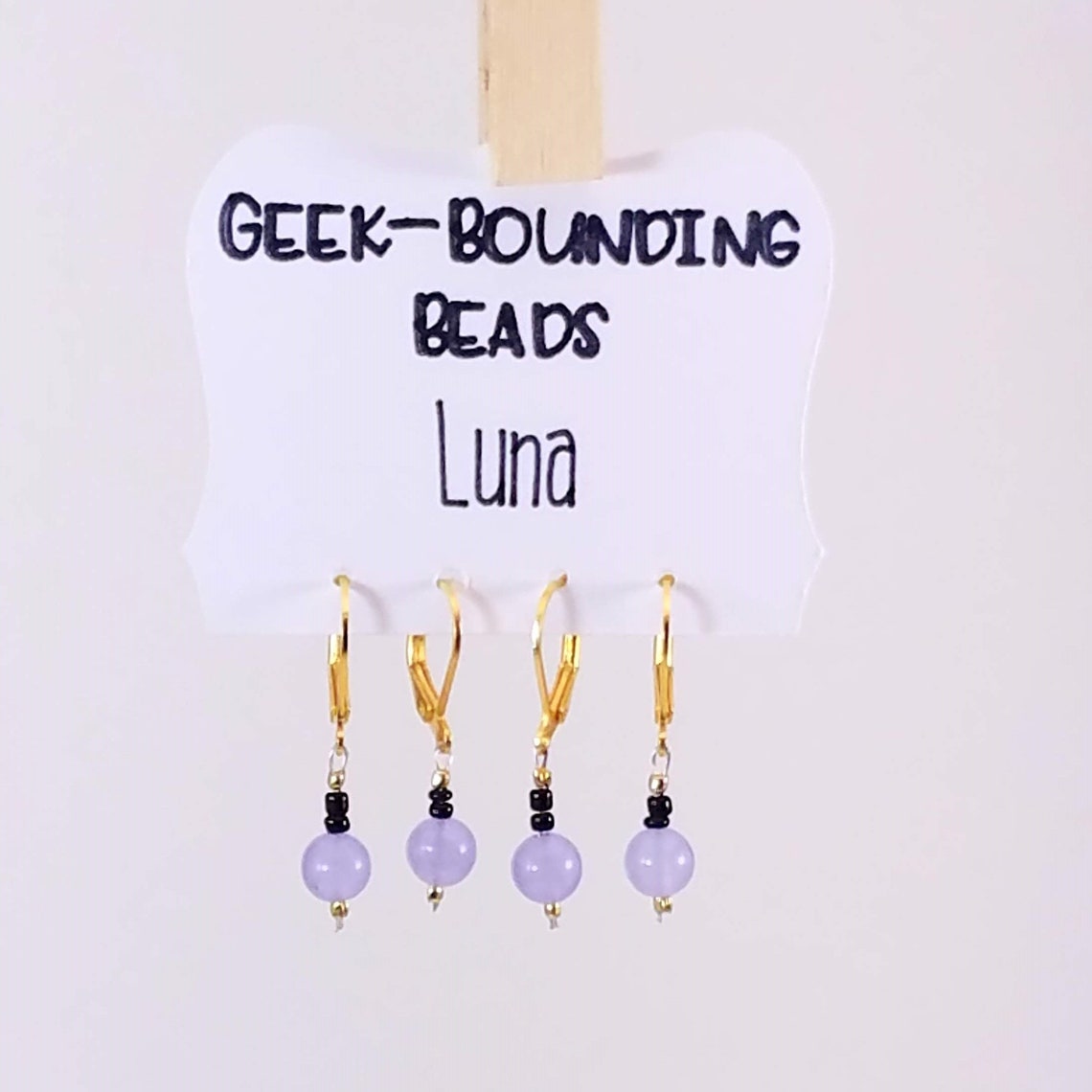 Luna Stitch Markers, Progress Markers, Earrings - Etsy