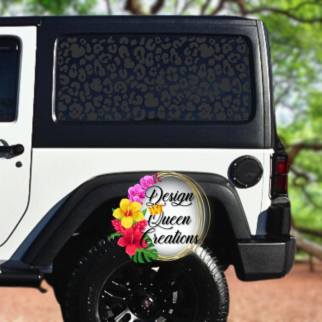 Leopard & Ducky Matte Black Side Window Vinyl Decal - Etsy