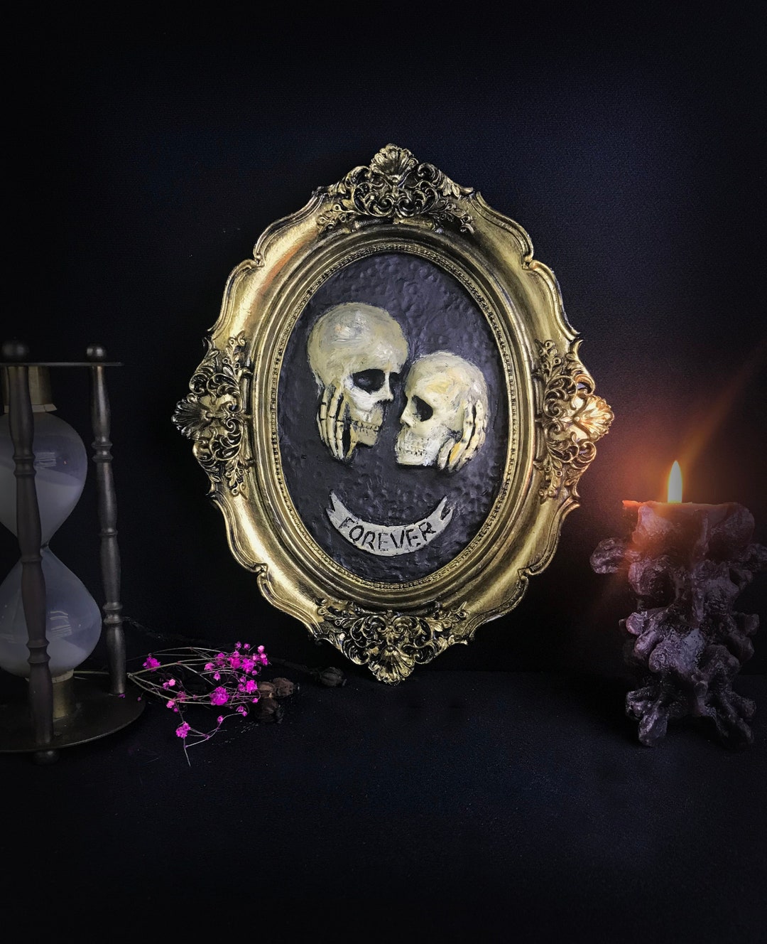 Dark Gothic Eternal Love Wall Décor - Halloween Altar Décor Wall ...