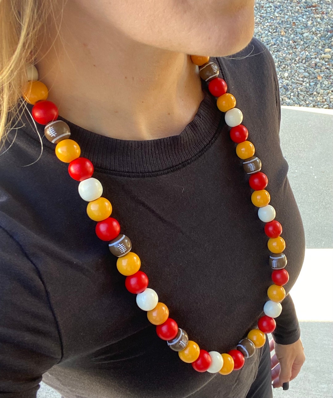 Kansas City Chiefs Football Team Beaded Necklace - Etsy