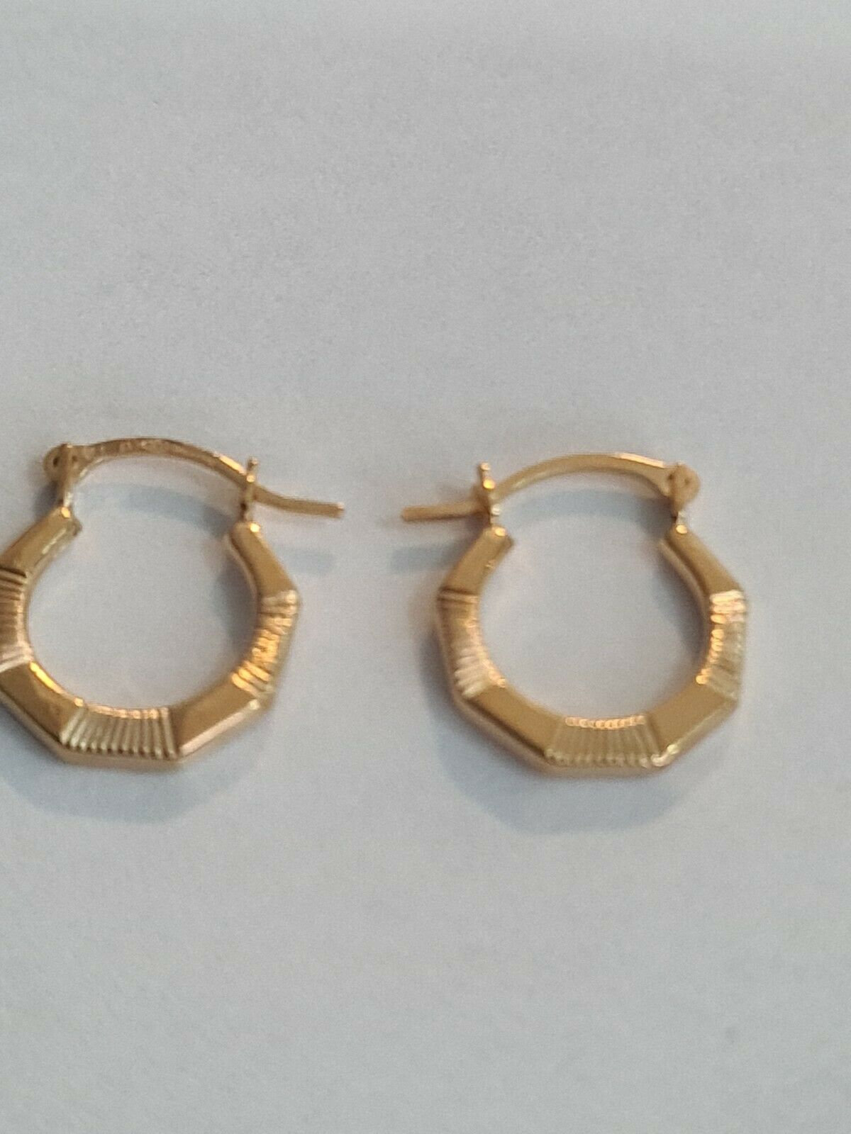9ct Yellow Gold Fancy Creole Earrings | Etsy