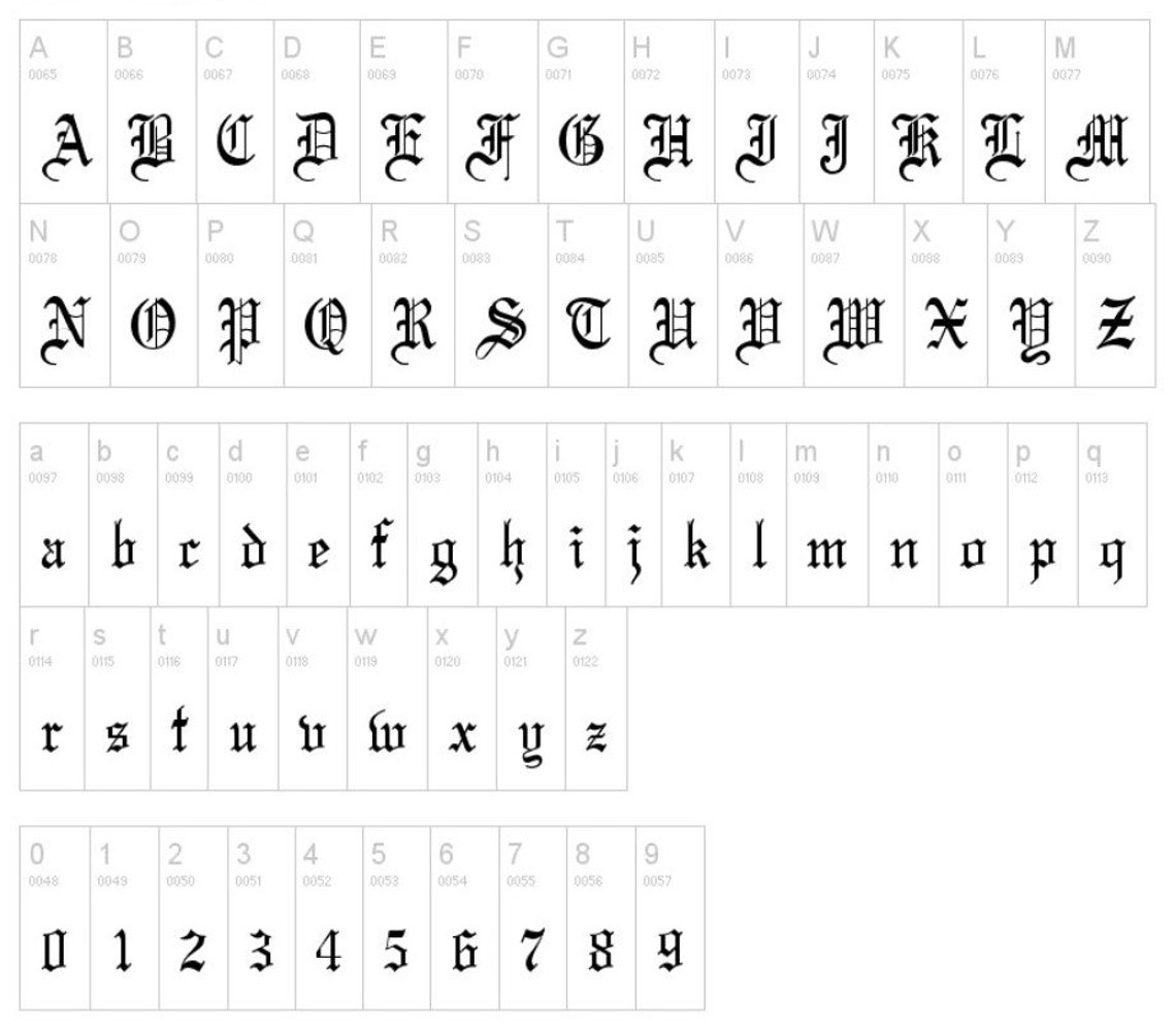 Personalized Old English Initial Necklace, Gothic Letter Necklace ...