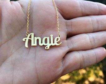 Angie Name Necklace - Etsy