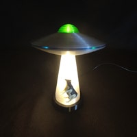 Handmade Retro Alien UFO Robot LED Lamp. They "come With Peas!" - Free ...