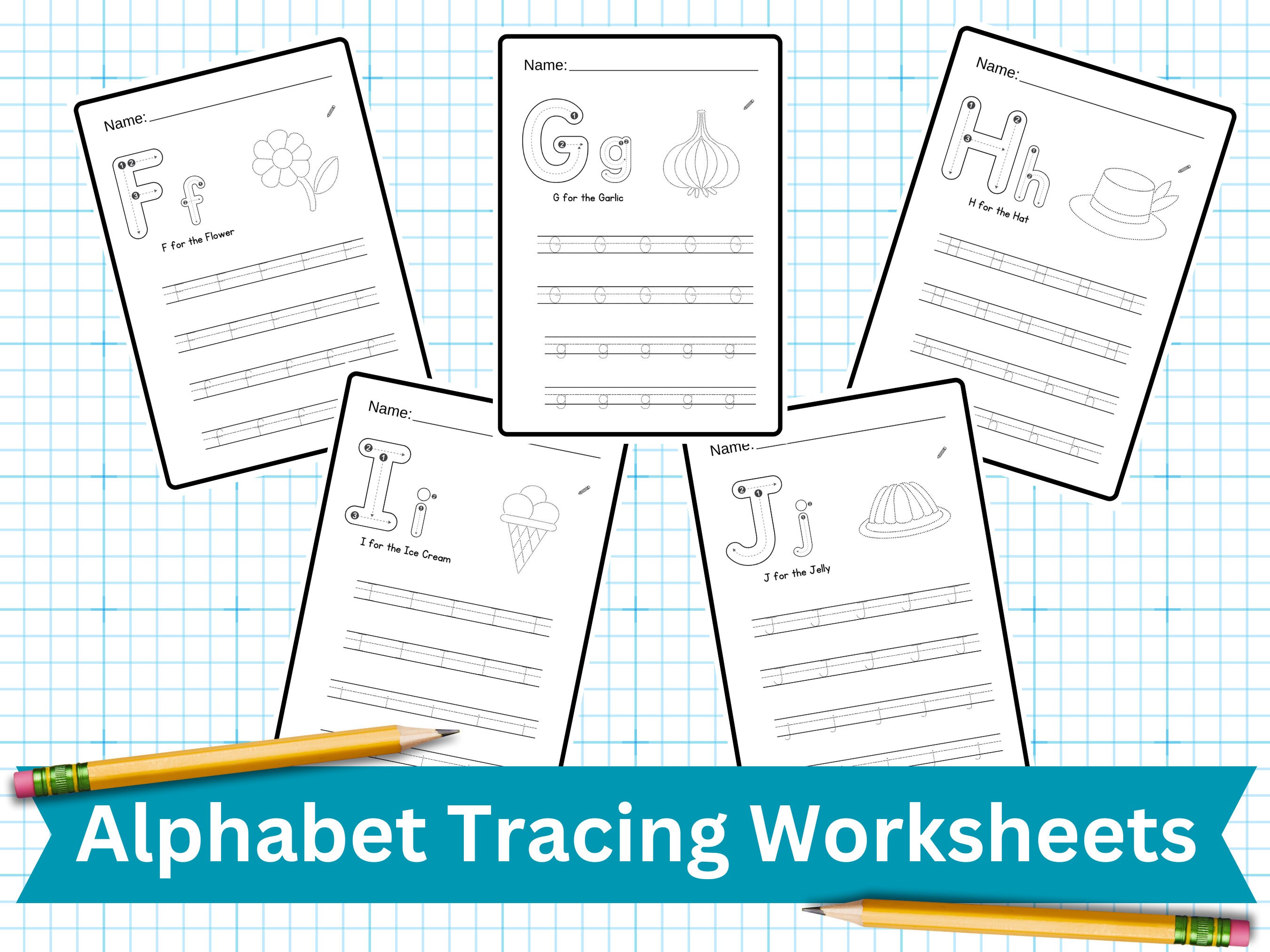 Alphabet Tracing Worksheets, ABC Preschool Worksheets, Letter Tracing ...