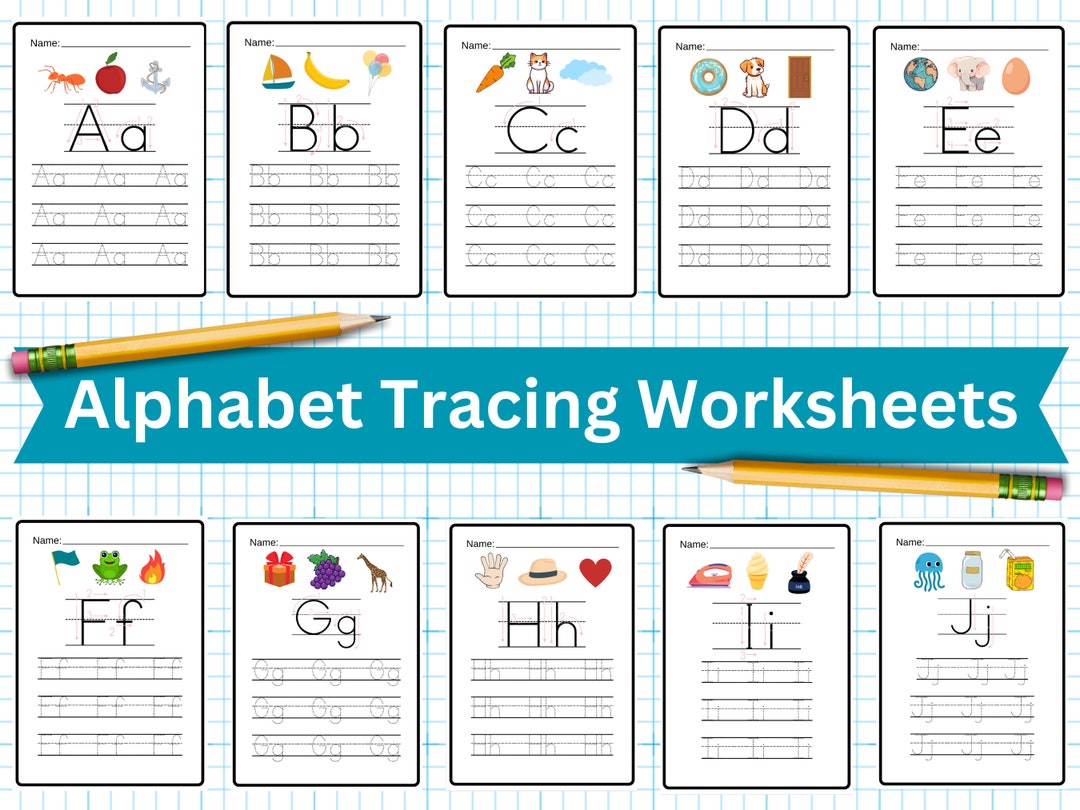 Alphabet Tracing Worksheets, ABC Preschool Worksheets, Letter Tracing ...