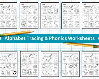 Alphabet Tracing - Etsy