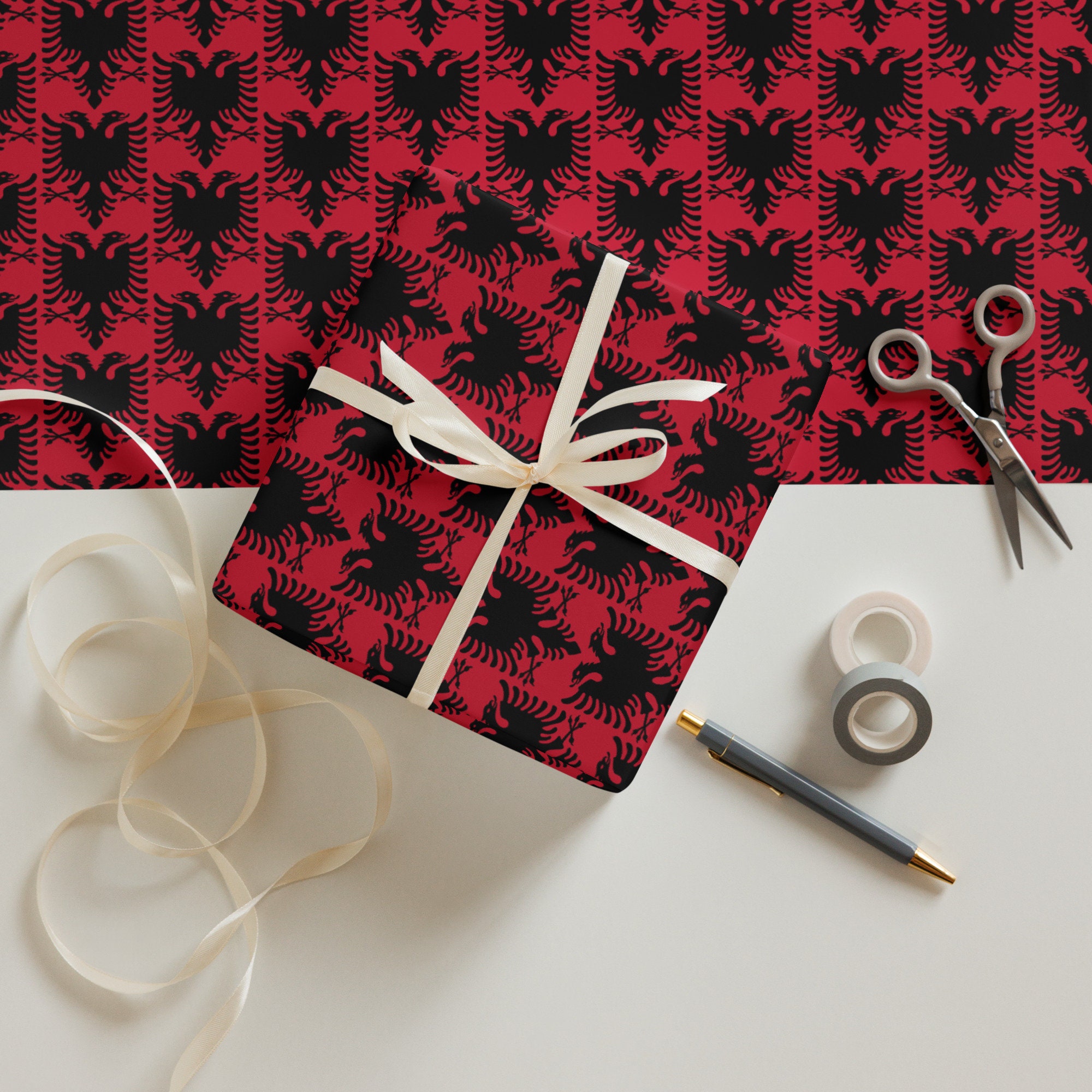 Albanian Symbols Wrapping Paper Sheets - Etsy