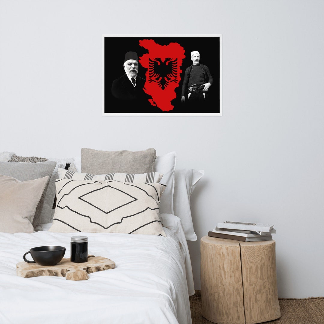 Autochthonous Flag Framed Poster | Kornize Me Flamurin Autokton - Etsy