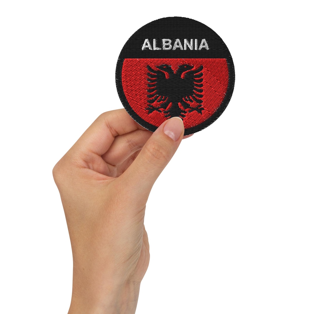 Albanian Flag Embroidered Patches - Etsy