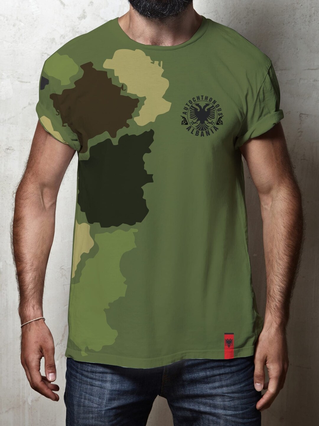Autochthonous Albania Map Inspired Camouflage T-shirt. - Etsy