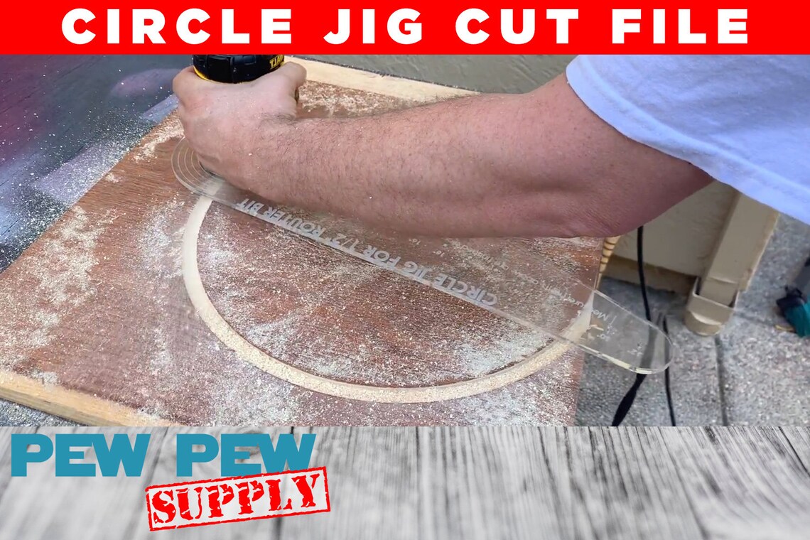 Laser Cut File Circle Jig for Router, Router Jig, Circle Cut Jig ...
