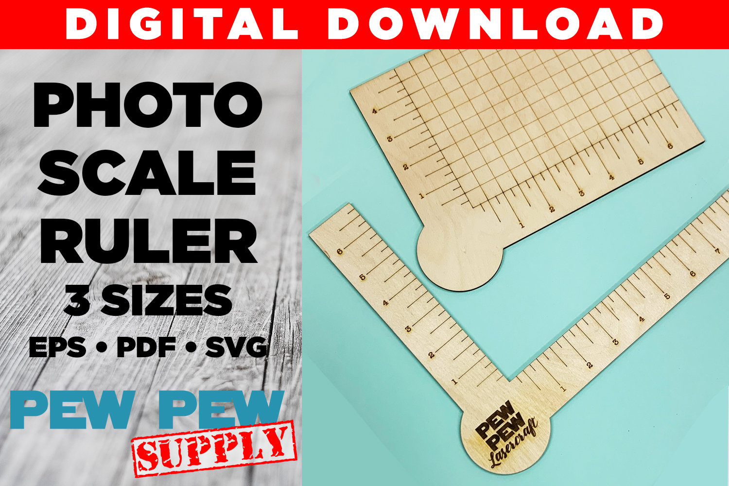 Photo Ruler Laser Cut File, Photo Prop Ruler, Reference Size for Photos ...