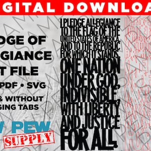 Pledge of Allegiance Cut File, 4th of July Cut File, I Pledge ...