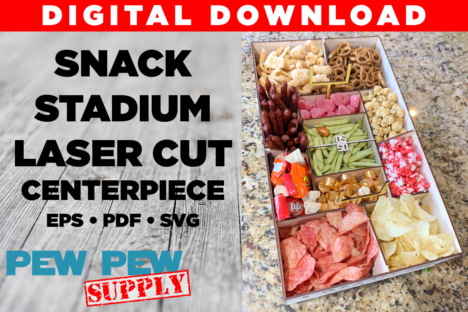Snack Stadium Cut File, Football Stadium Tray, Football Game Snacks ...