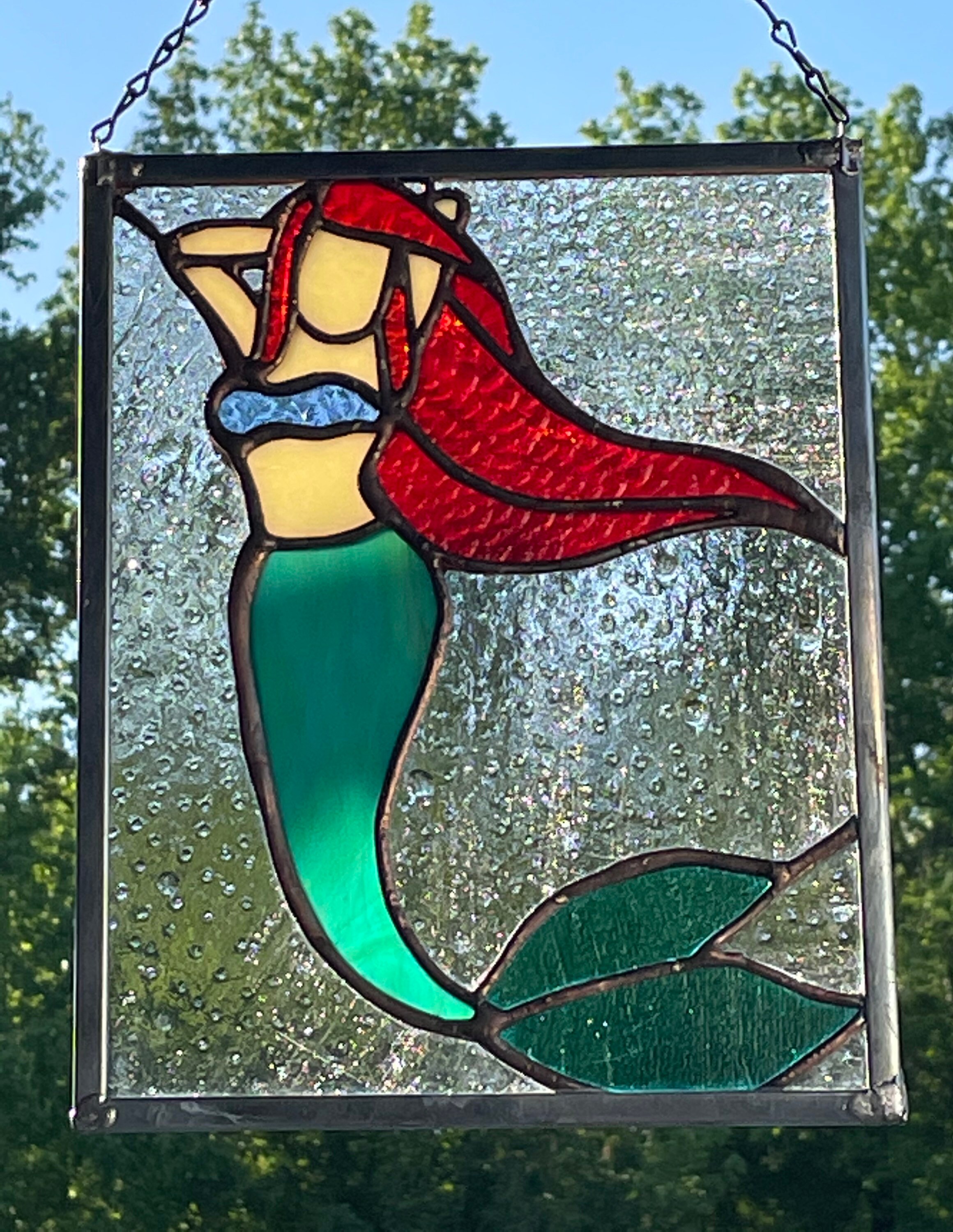 Mermaid Stained Glass Suncatcher | Etsy