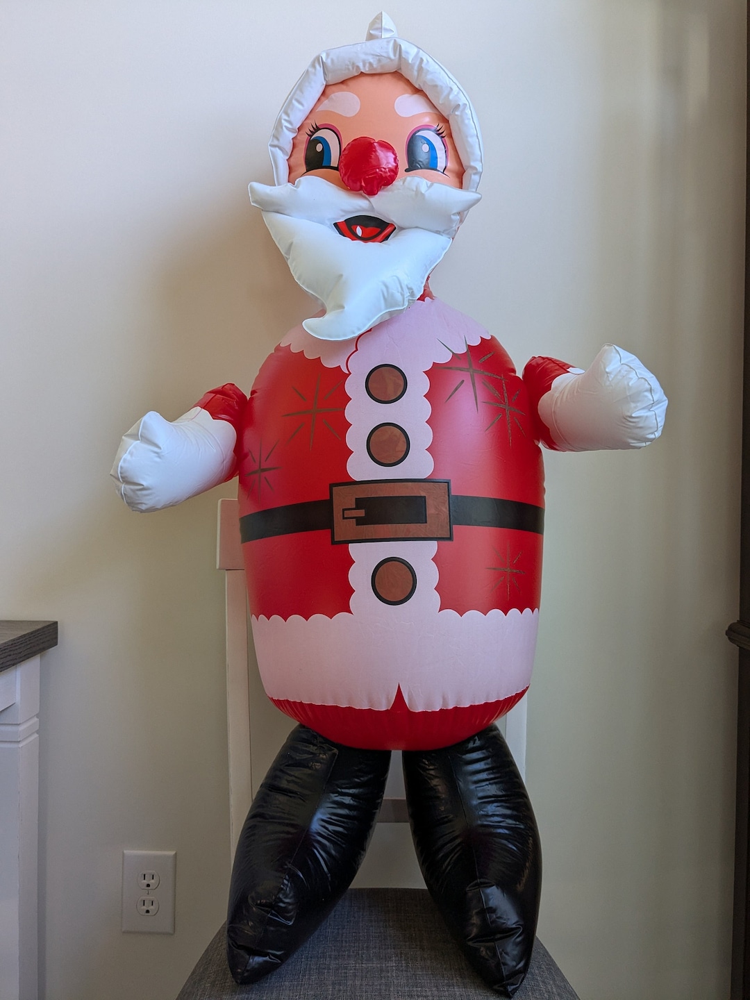 Vintage Inflatable Santa Claus 48" Tall, Made by Kippbros-usa, No ...