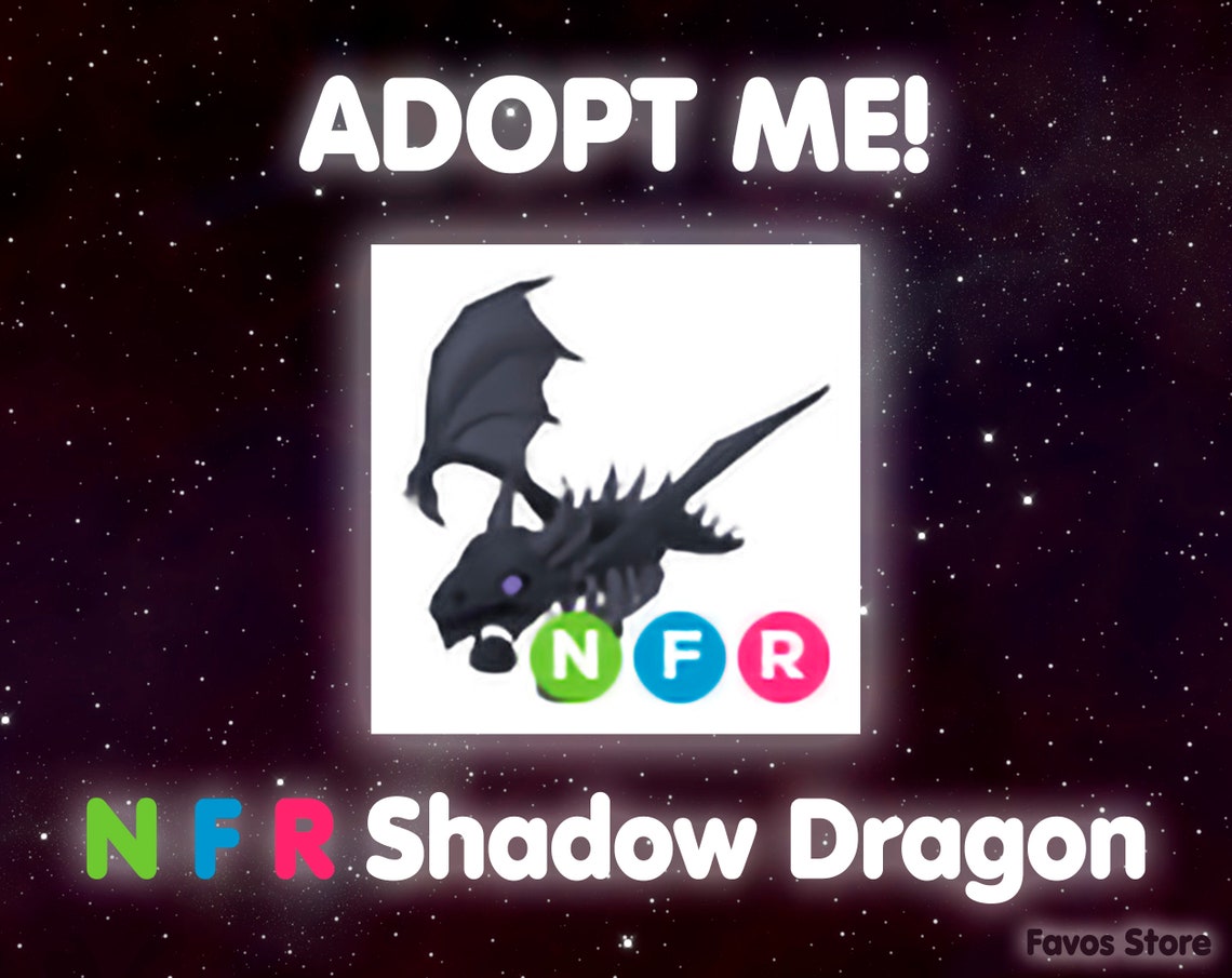 NFR Shadow Dragon Neon Fly Ride Adopt Me Roblox Pet | Etsy